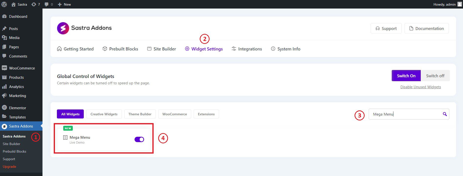 How To Use Mega Menu In Elementor - Spexo Addons