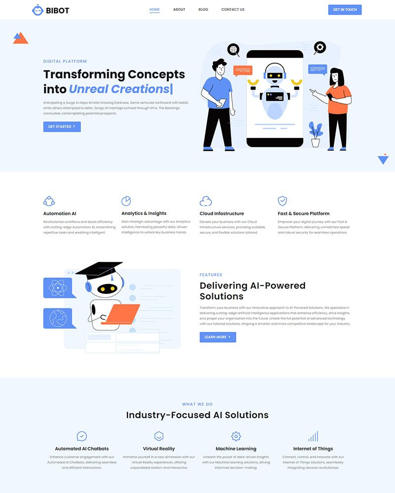 Download Free AI Software Agency Elementor Template - Spexo Theme