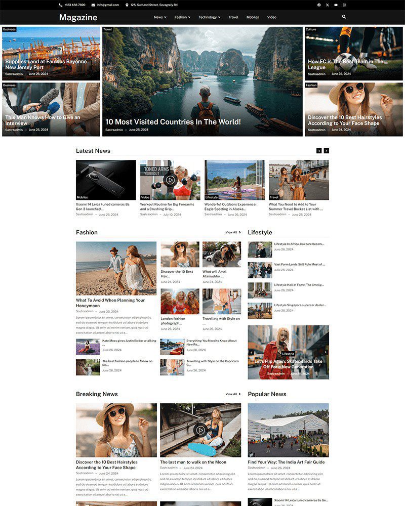 Buy Magazine Elementor Template - Spexo Theme
