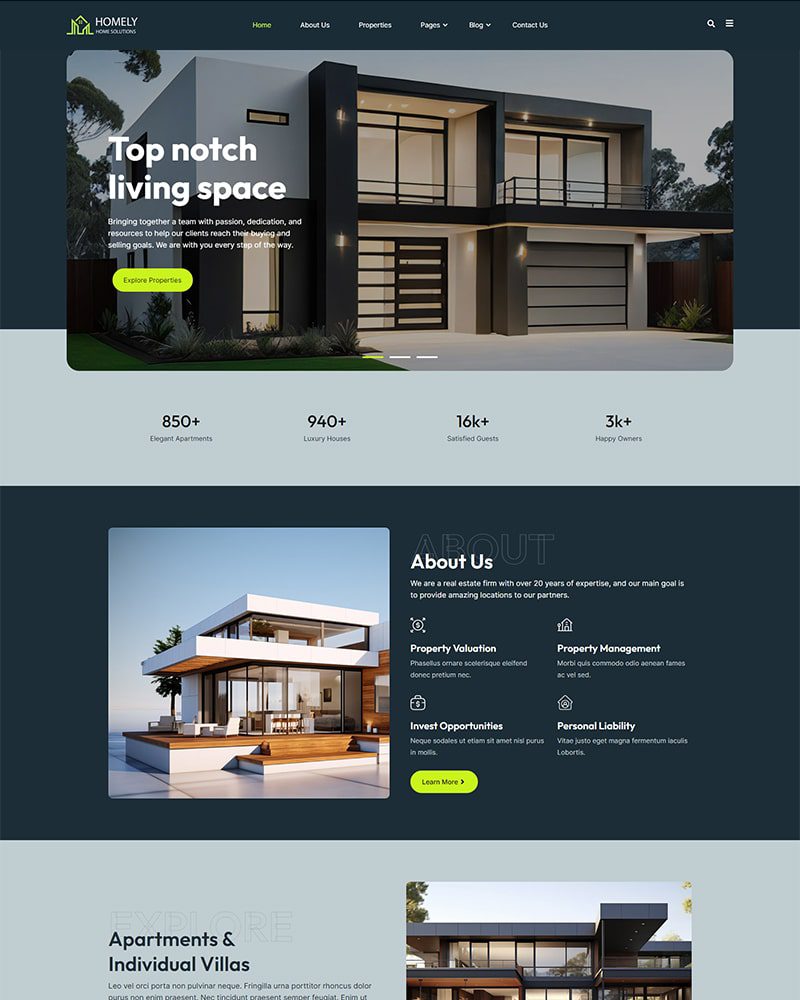 Buy Property Elementor Template - Spexo Theme