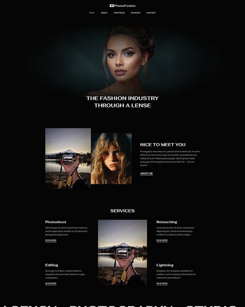 Buy Photography Portfolio Elementor Template - Spexo Theme